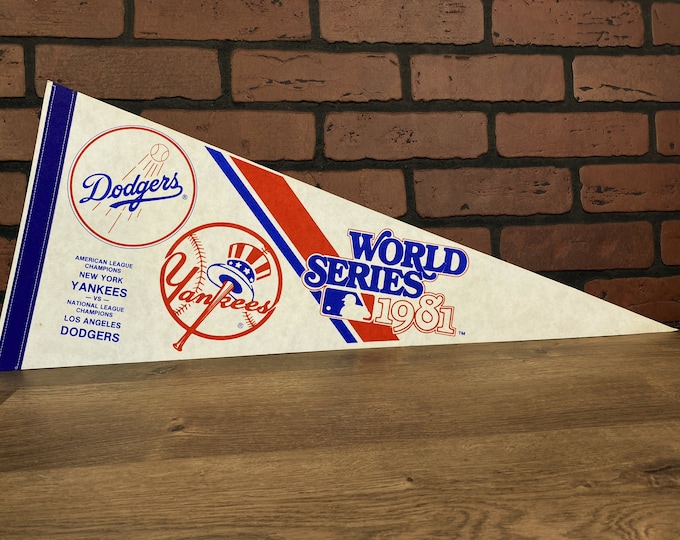 1981 New York Yankees Dodgers World Series MLB Large Vintage Pennant - Etsy