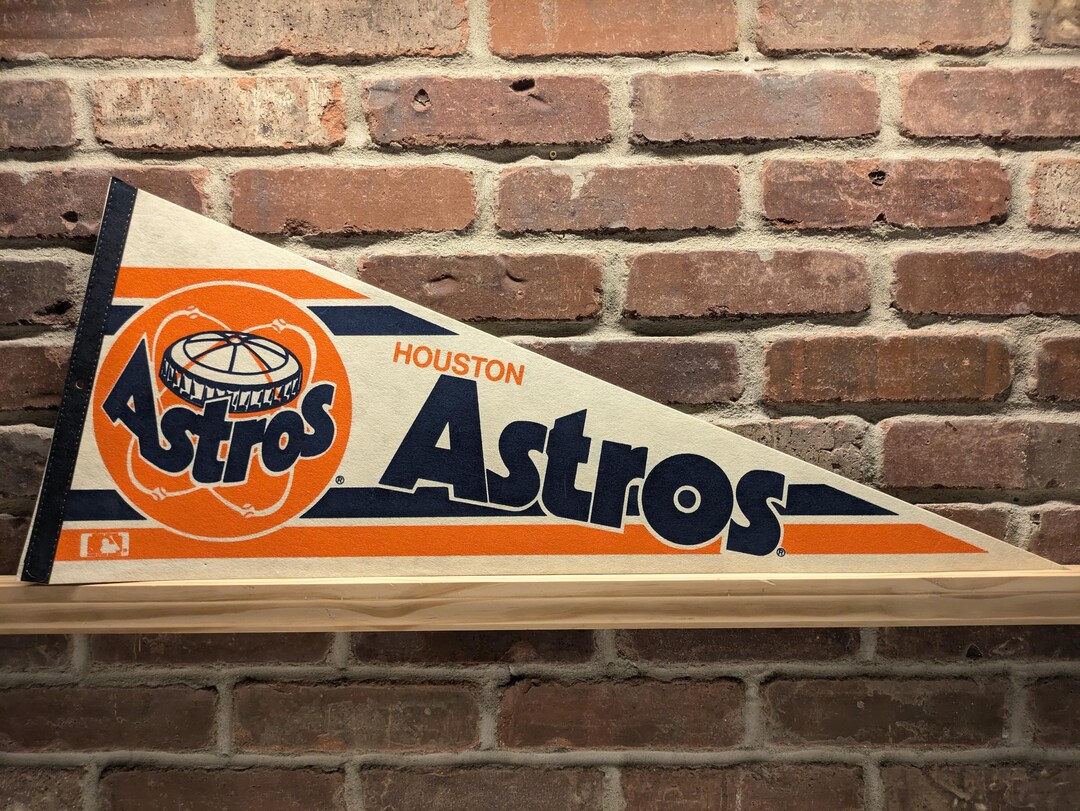 1980s Houston Astros MLB Large Vintage Pennant - Authentic Sports ...
