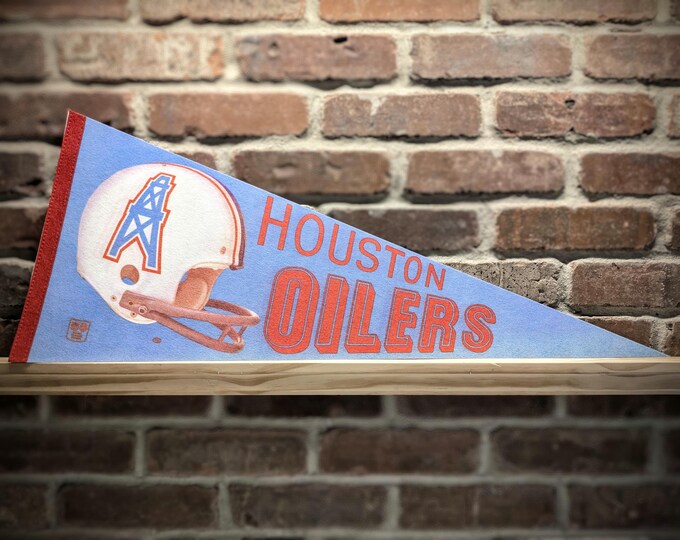 1970s Houston Oilers NFL Large Vintage Pennant – Authentic Sports ...
