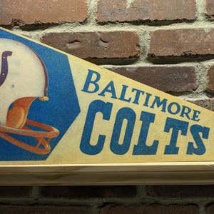 1970s Baltimore Colts NFL Large Vintage Pennant – Authentic Sports ...