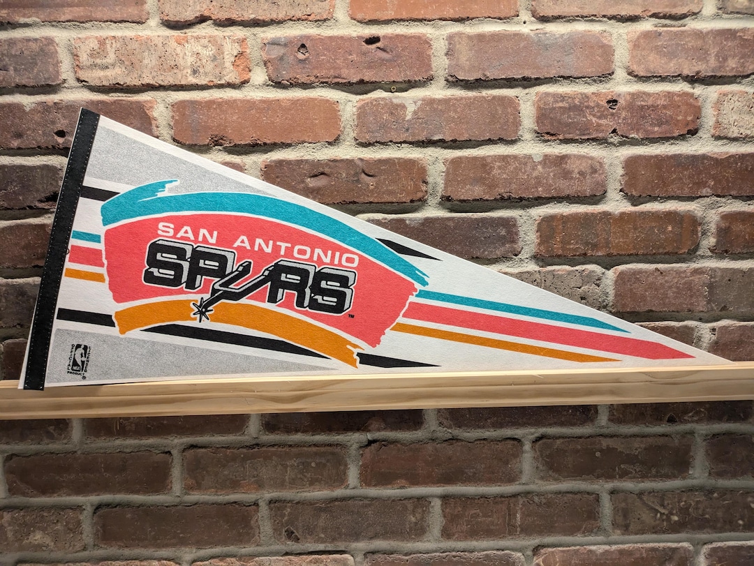 1990s San Antonio Spurs NBA Large Vintage Pennant - Authentic Sports ...