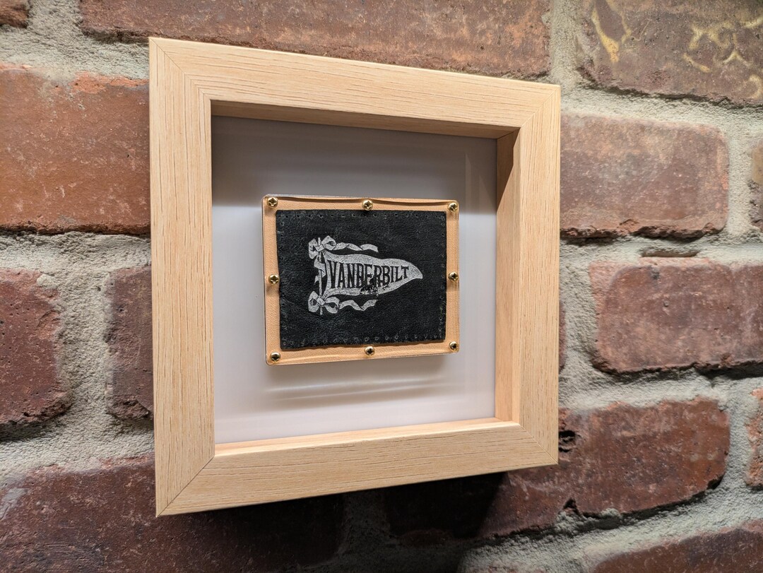 1930s Framed Vanderbilt University Pennant Patch - Leather Premium ...