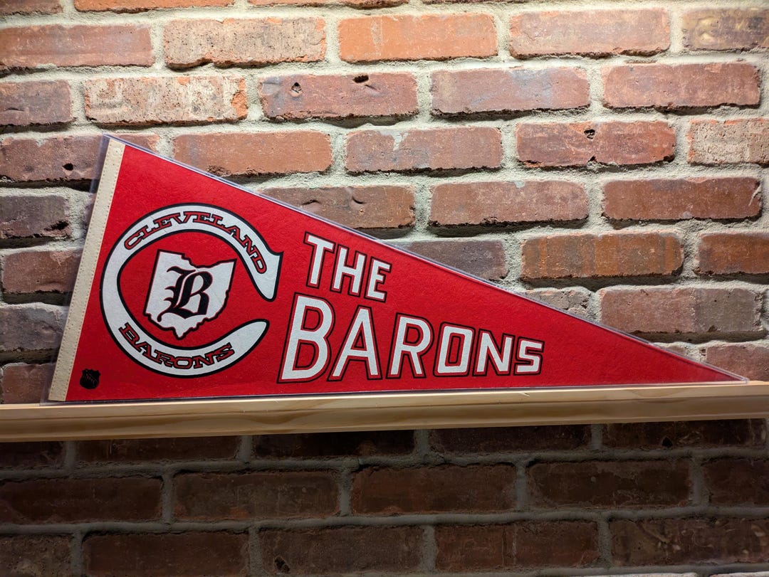 1970s Cleveland Barons NHL Large Vintage Pennant – Authentic Sports ...
