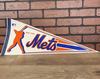 1980's New York Mets MLB Large Vintage Pennant - Etsy