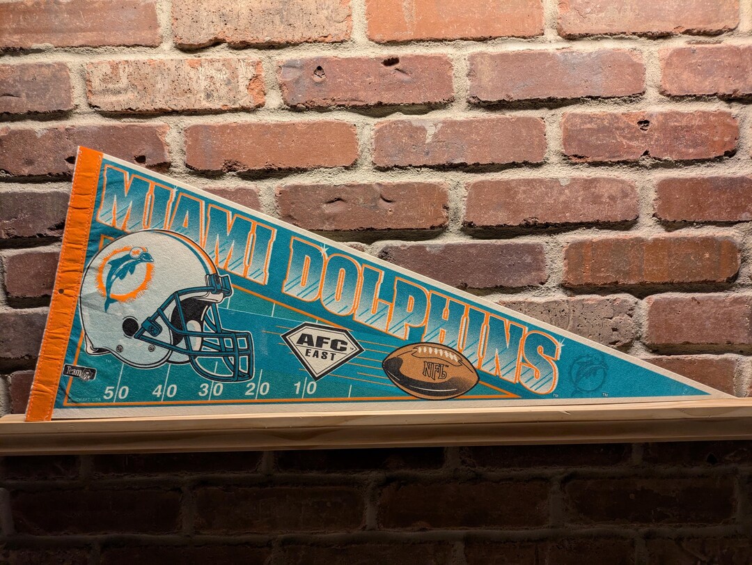 1990s Miami Dolphins NFL Large Vintage Pennant – Authentic Sports ...