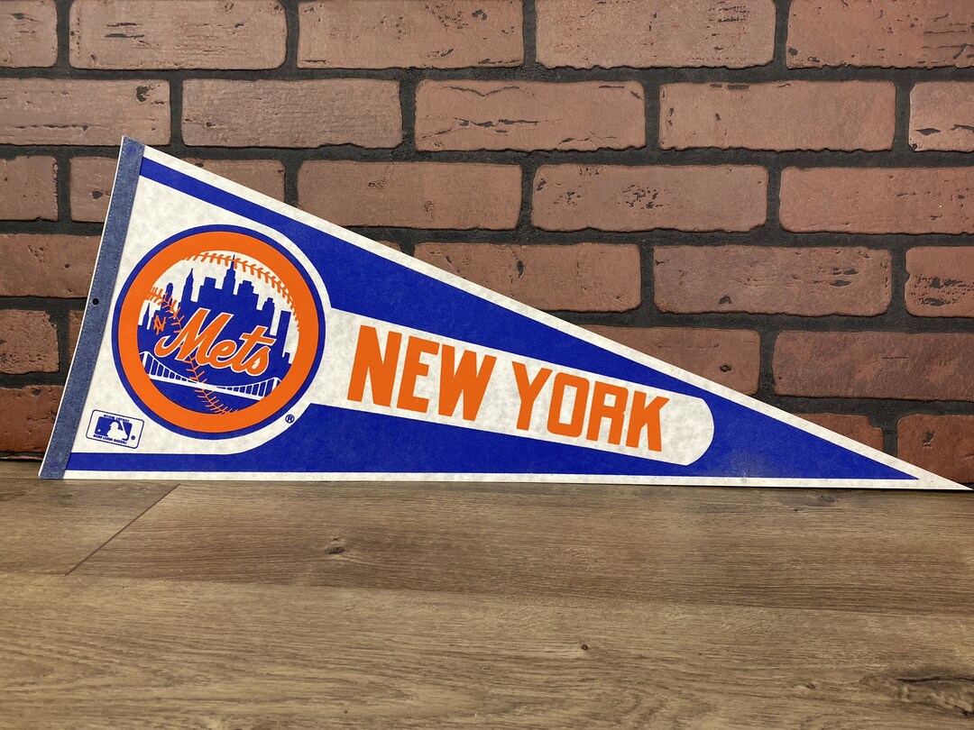 1980's New York Mets MLB Large Vintage Pennant - Etsy
