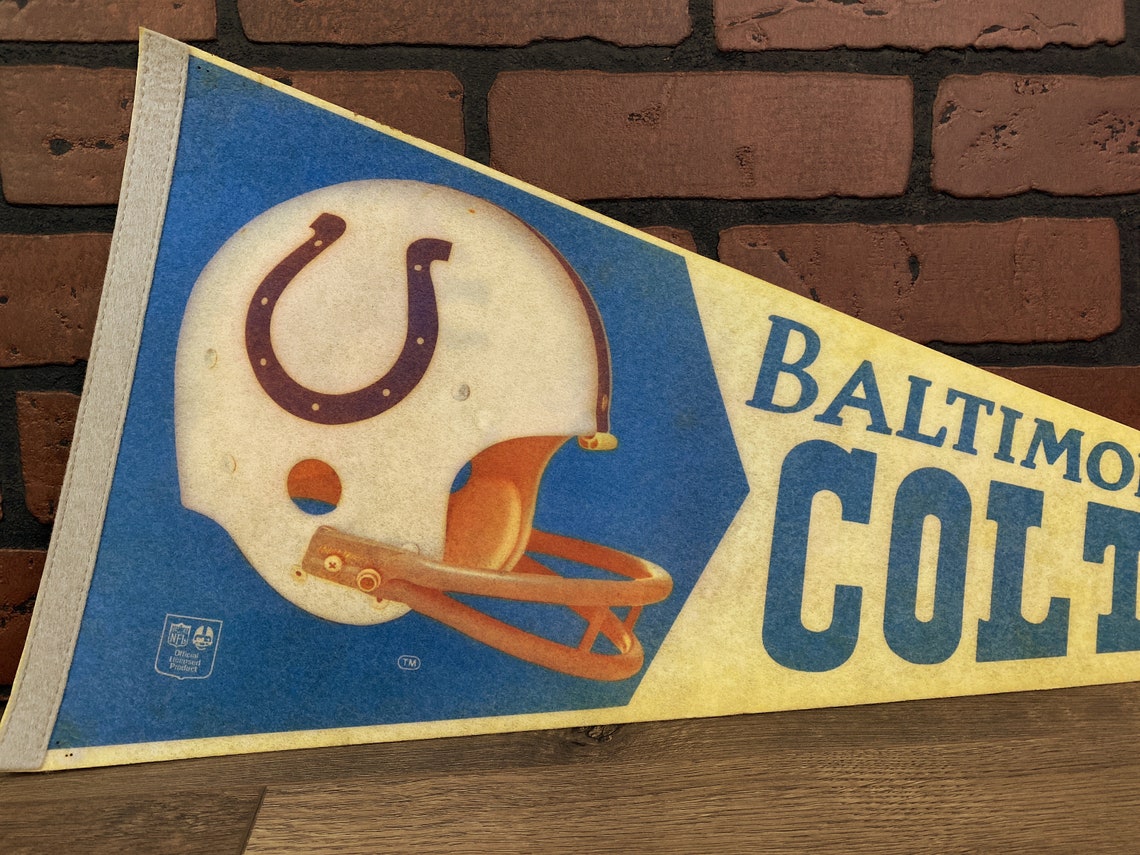 1970's Baltimore Colts NFL Large Vintage Pennant - Etsy