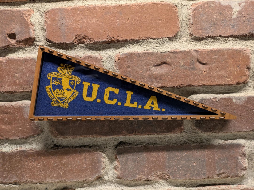Framed 1950s UCLA Bruins University of California Vintage Mini Pennant ...