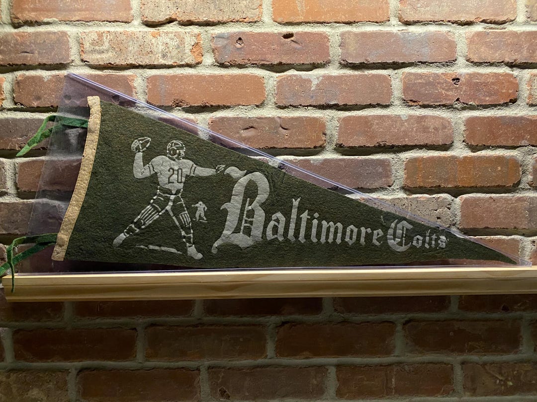 Rare 1950s Baltimore Colts NFL Large Vintage Pennant – Authentic Sports ...