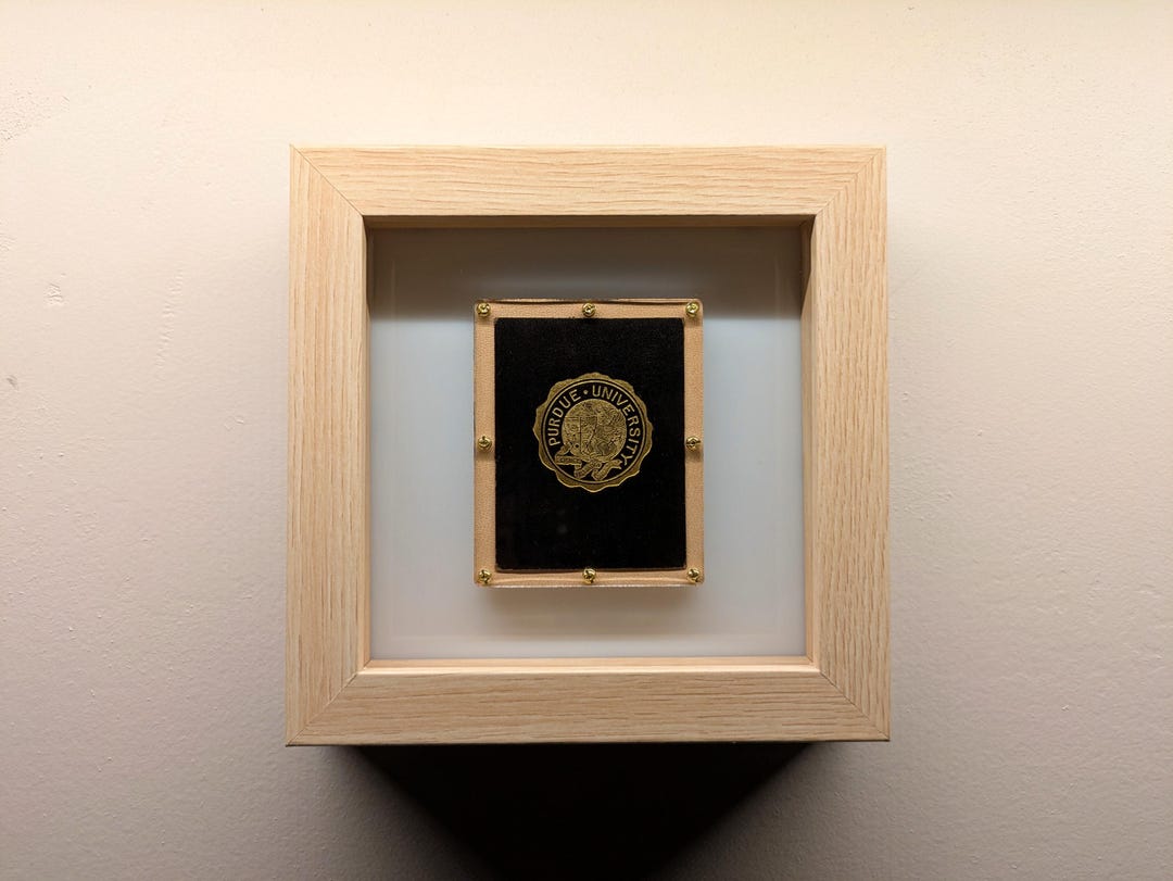 1930s Framed Purdue University Pennant Patch - Leather Premium ...