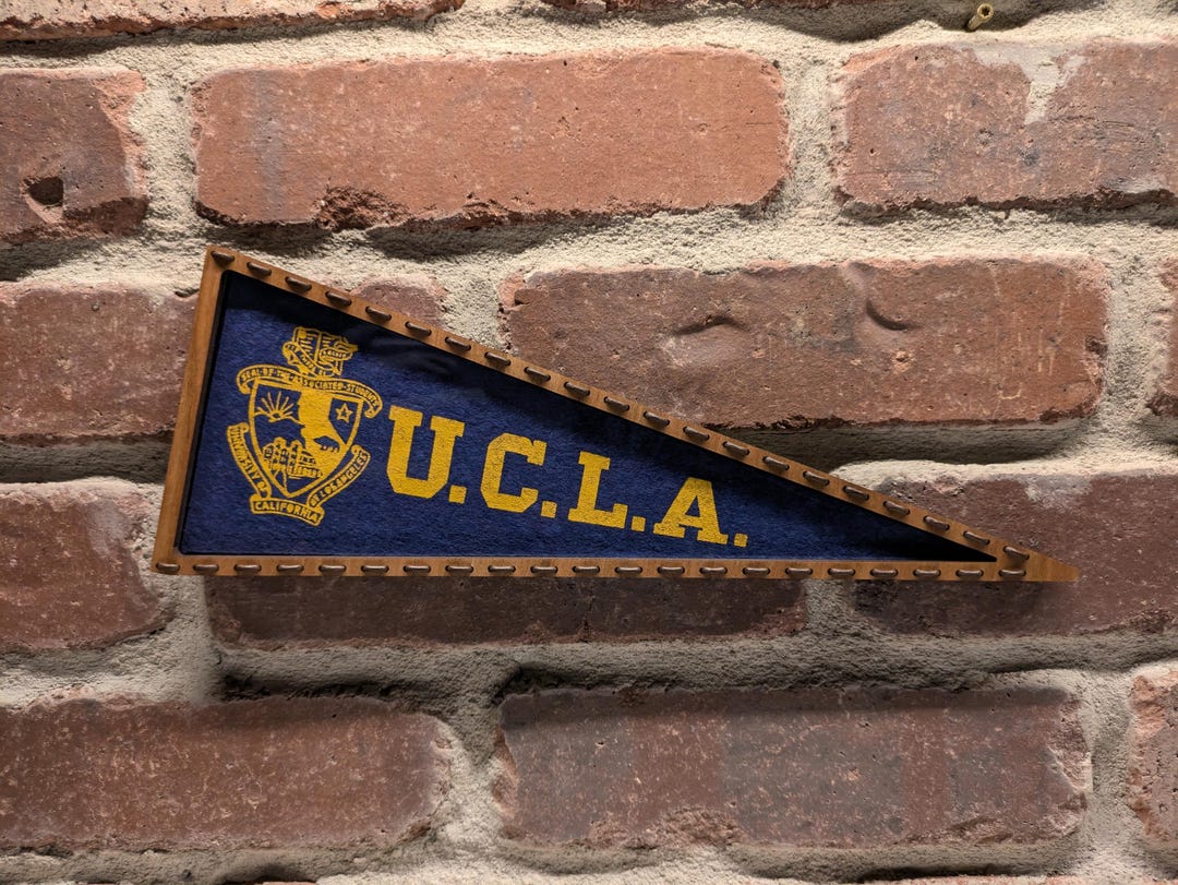 Framed 1950s UCLA Bruins University of California Vintage Mini Pennant ...