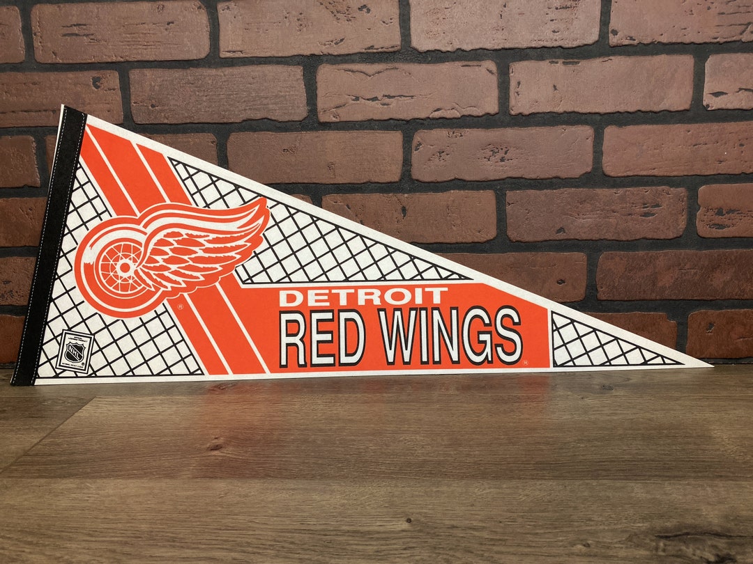 1990's Detroit Red Wings NHL Large Vintage Pennant - Etsy