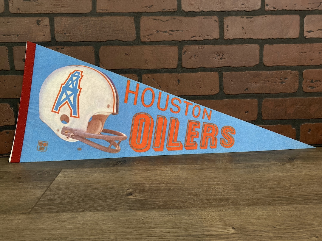 1970's Houston Oilers NFL Large Vintage Pennant - Etsy