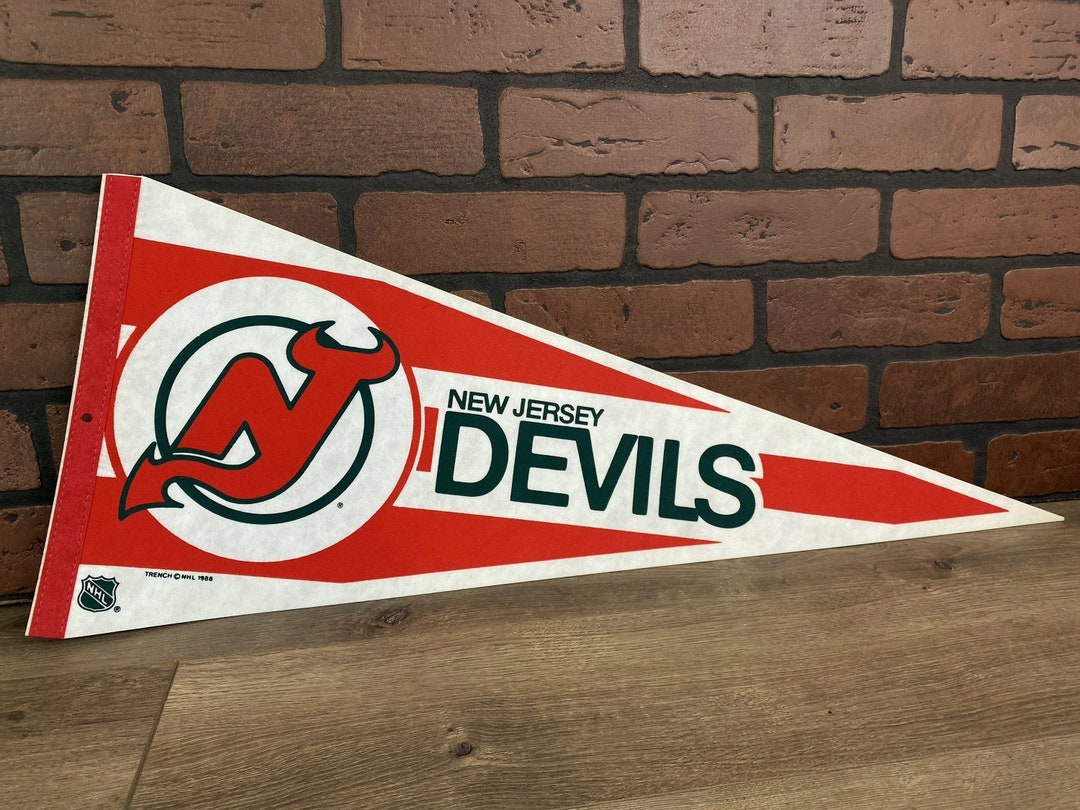 1980's New Jersey Devils NHL Large Vintage Pennant - Etsy
