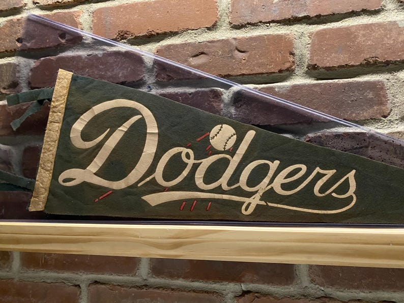 1950s Los Angeles (brooklyn) Dodgers MLB 27" Vintage Pennant ...