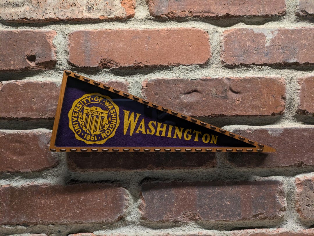 Framed 1950s University of Washington Huskies Vintage NCAA Mini Pennant ...