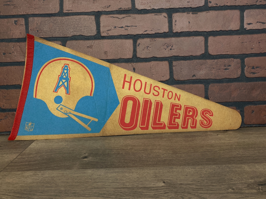 1970's Houston Oilers NFL Large Vintage Pennant - Etsy