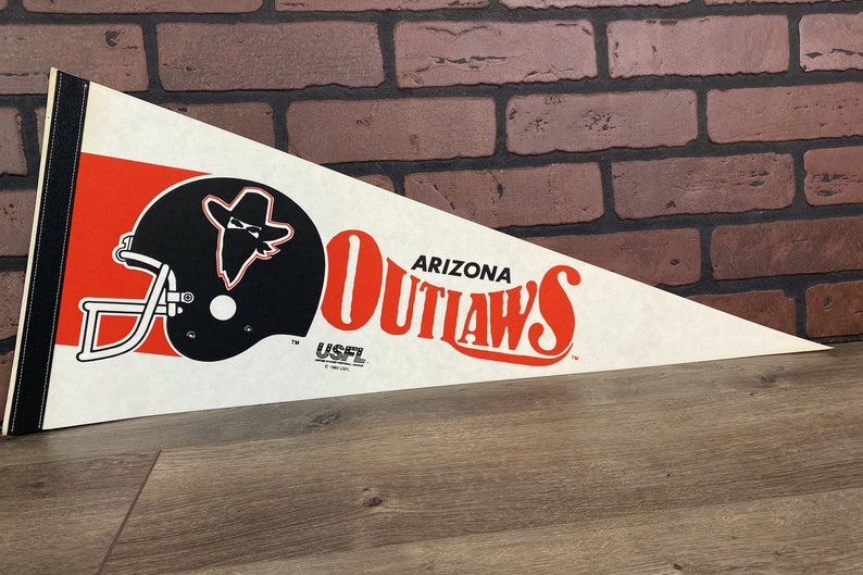 1980's Arizona Outlaws USFL Large Vintage Pennant | Etsy