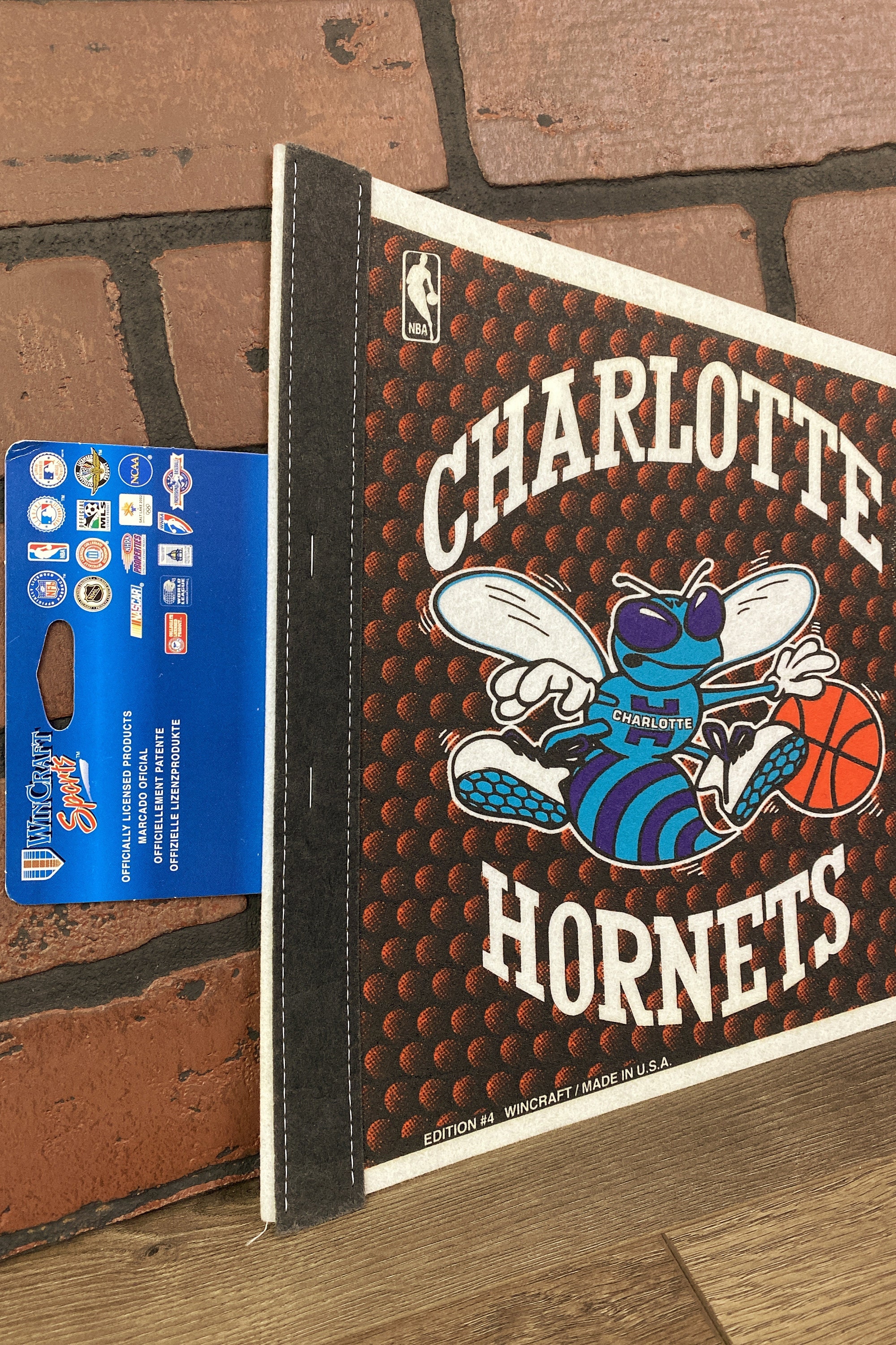 1990's Charlotte Hornets Large Vintage Pennant - Etsy