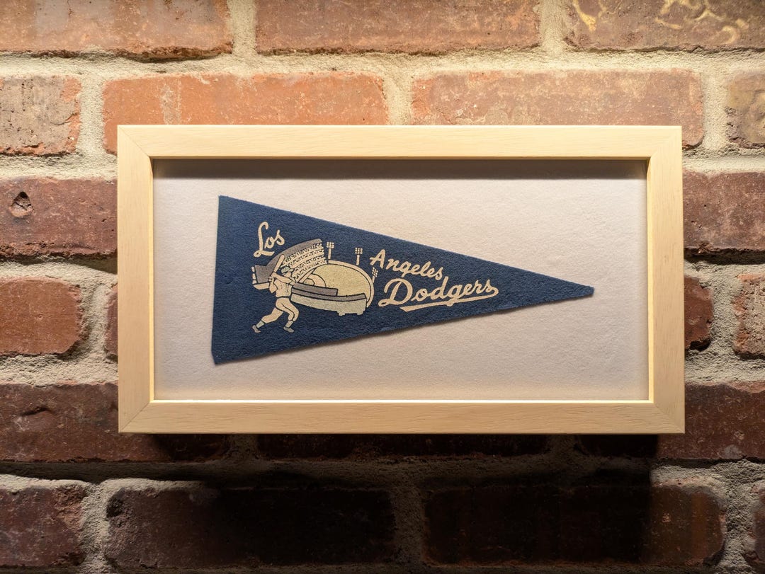 Framed 1950s Los Angeles Dodgers MLB Vintage Mini Pennant - Authentic ...