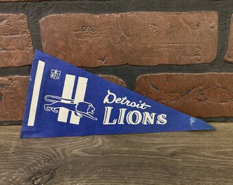 Mini 1970s Detroit Lions Vintage Pennant | Etsy