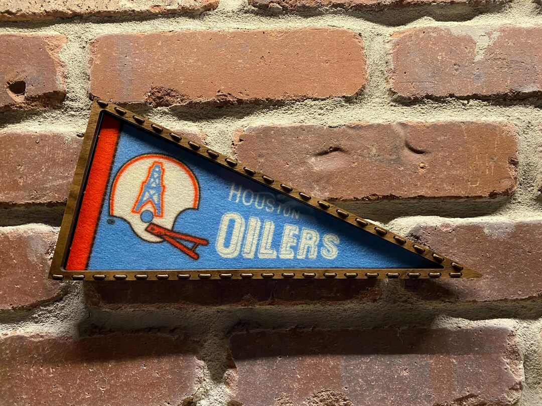 Framed 1980s Houston Oilers NFL Vintage Mini Pennant – Authentic Sports ...
