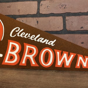 1960s Cleveland Browns NFL Large Vintage Pennant – Authentic Sports ...