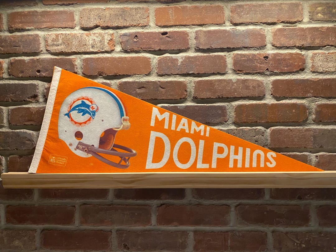 1970s Miami Dolphins NFL Large Vintage Pennant – Authentic Sports ...