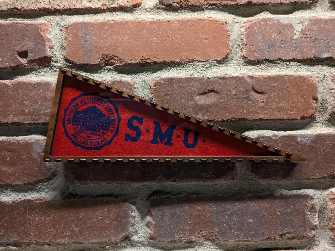 Framed 1950s SMU Southern Methodist University Vintage NCAA Mini ...