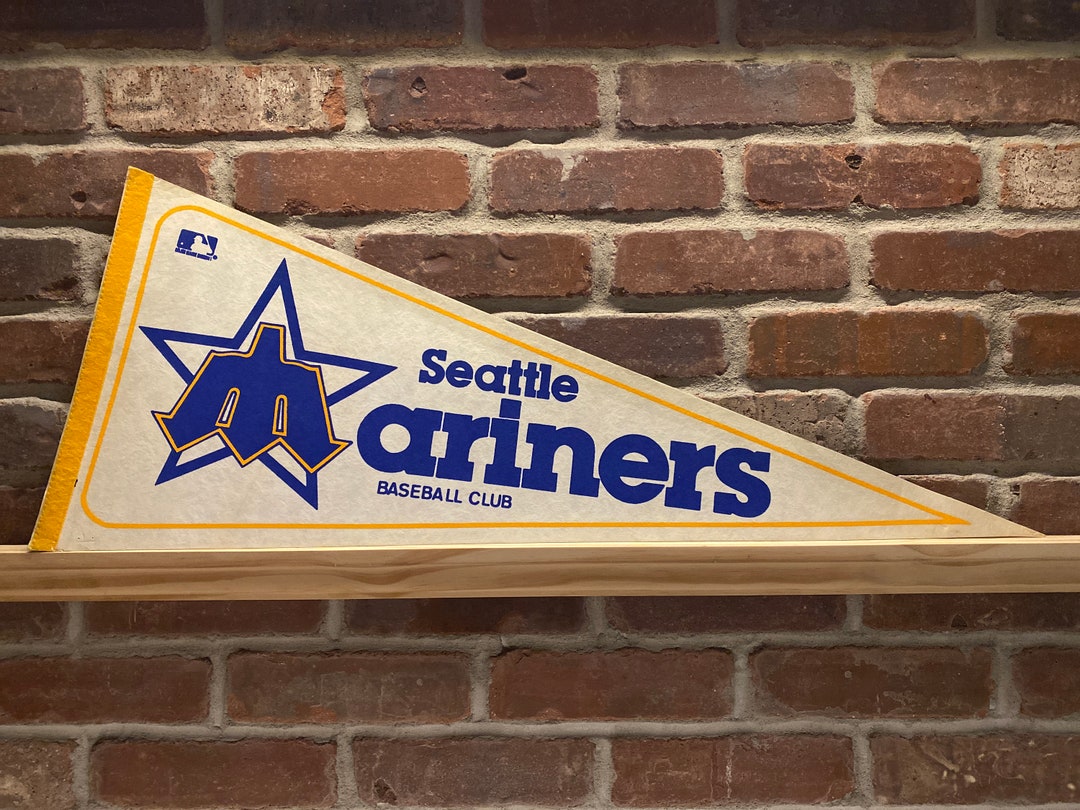 1980s Seattle Mariners MLB Large Vintage Pennant - Authentic Sports ...