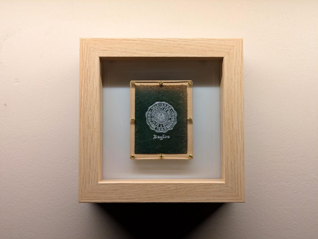 1930s Framed Baylor University Bears pennant Patch - Leather Premium ...