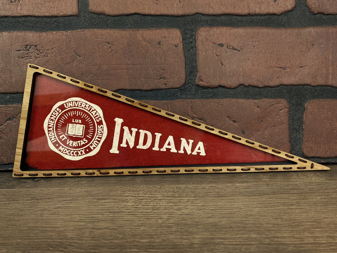 Framed 1950's University of Indiana Hoosiers Vintage Mini Pennant - Etsy
