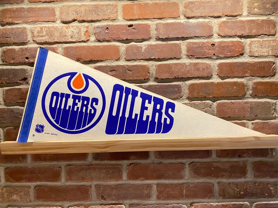 1980s Edmonton Oilers NHL Large Vintage Pennant – Authentic Sports ...