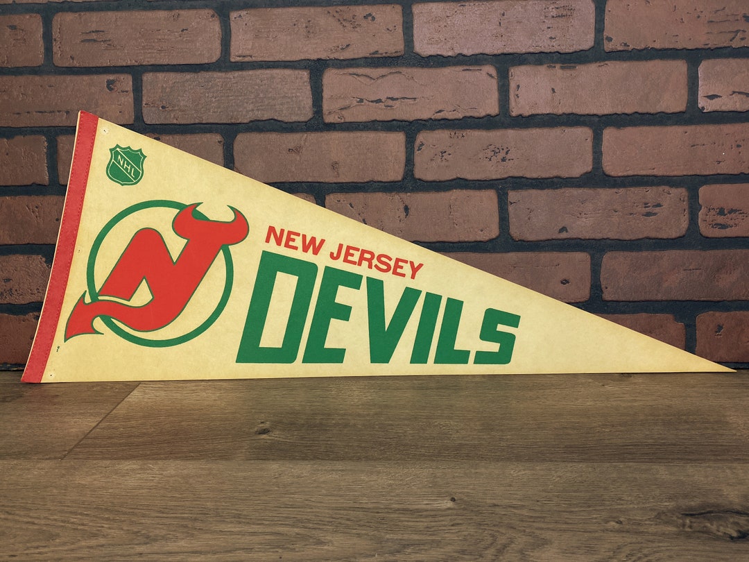 1980's New Jersey Devils NHL Large Vintage Pennant - Etsy