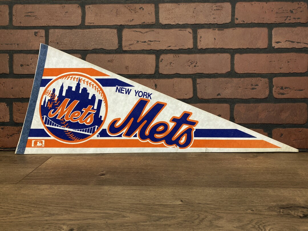 1980's New York Mets MLB Large Vintage Pennant - Etsy