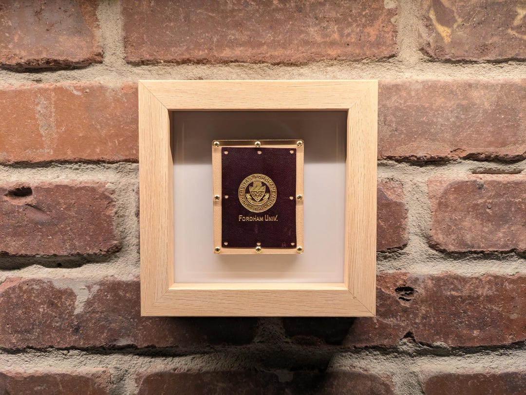 1930s Framed Fordham University Rams Pennant Patch - Leather Premium ...