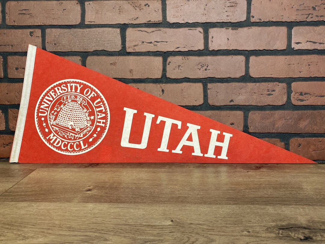 1970's University of Utah Utes NCAA Large Vintage Pennant - Etsy