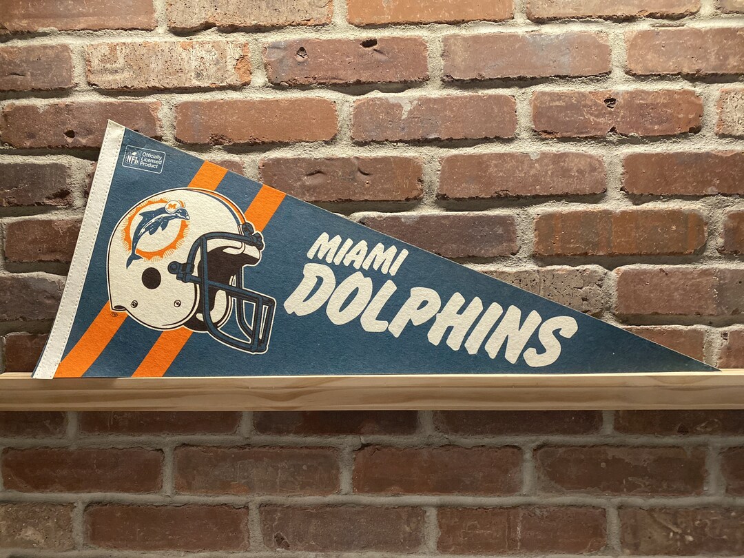 1980's Miami Dolphins NFL Large Vintage Pennant - Etsy