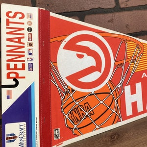 1990's Atlanta Hawks New Stock Large Vintage Pennant - Etsy