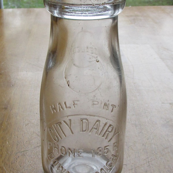 Antique Half Pint Milk Bottles - Etsy