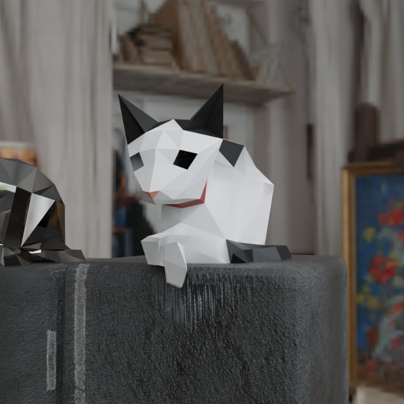 Papercraft Cat - Etsy