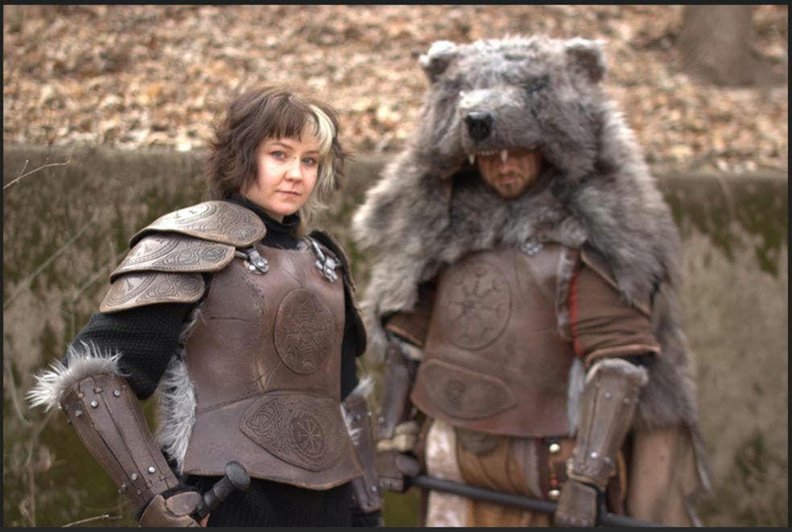 Custom Wearable Bear Head – Fantasy Cosplay Mask With Faux Fur for LARP ...