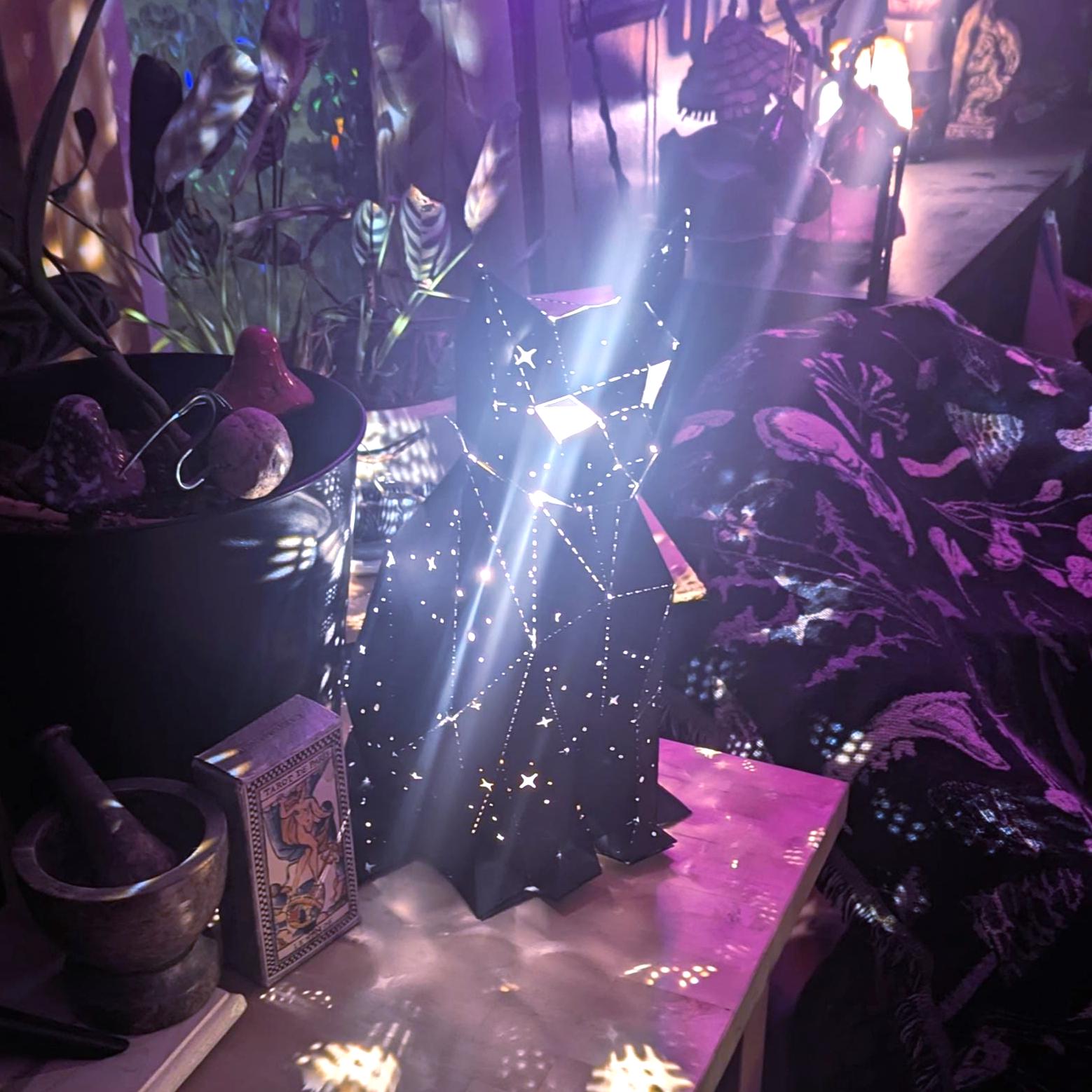 COSMIC CAT – DIY Papercraft Kit With Laser-cut Starscape | Glowing ...