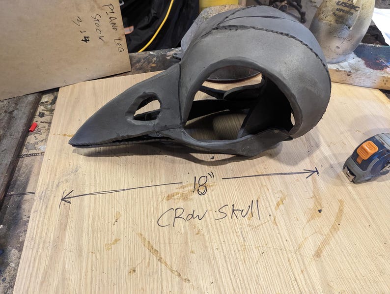 Raven Skull Pattern SVG | 18" Crow Skull Cosplay Template | Foam ...