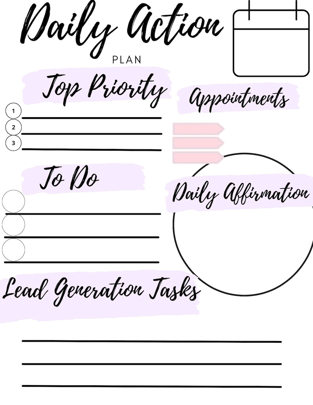 Daily Action Plan for Real Estate Agents - Etsy