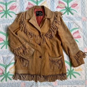 Vintage Suede Fringe Jacket Western Cowboy Country Seventies - Etsy