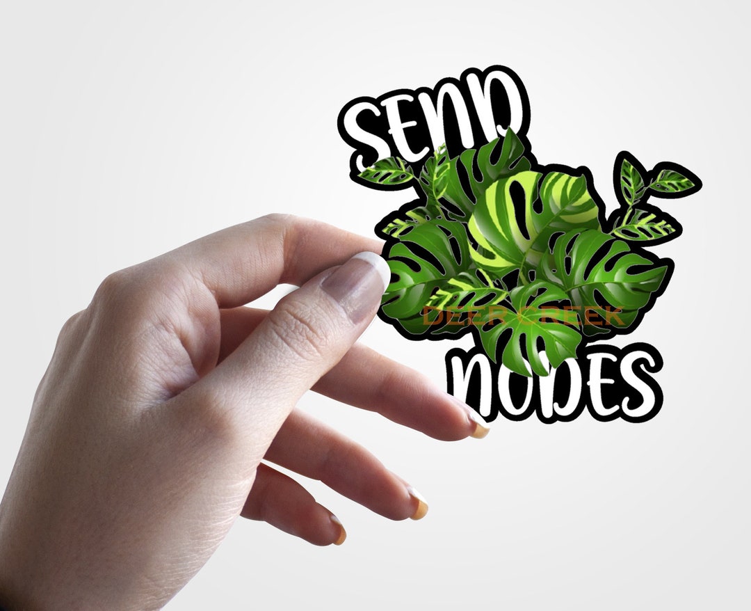 Send Nodes Sticker: Tropical Plant Pun, Water Resistant 3" - Etsy