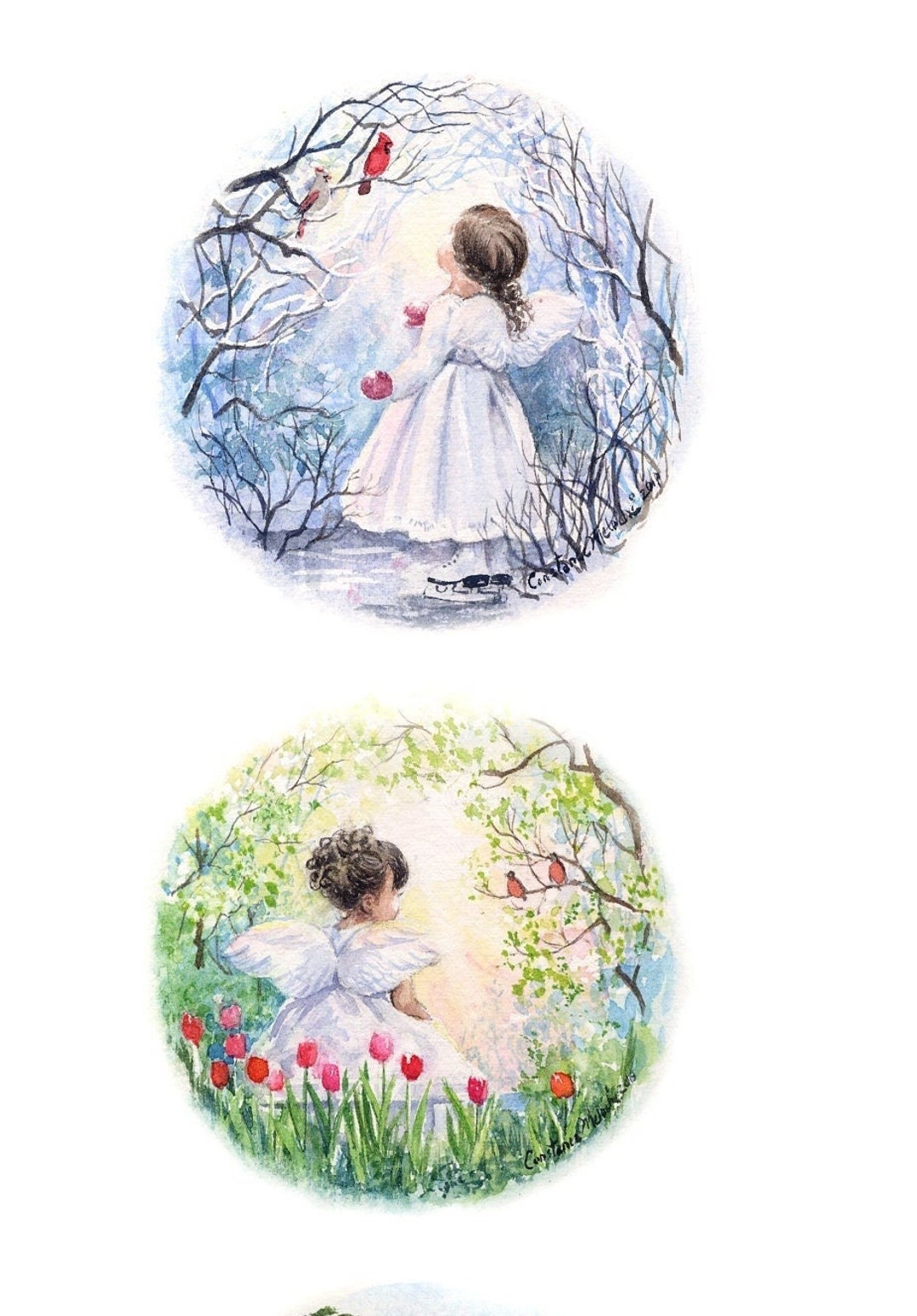 Set of Angels in Four Season. Set of Boy Angels. Set of Girl Angels ...