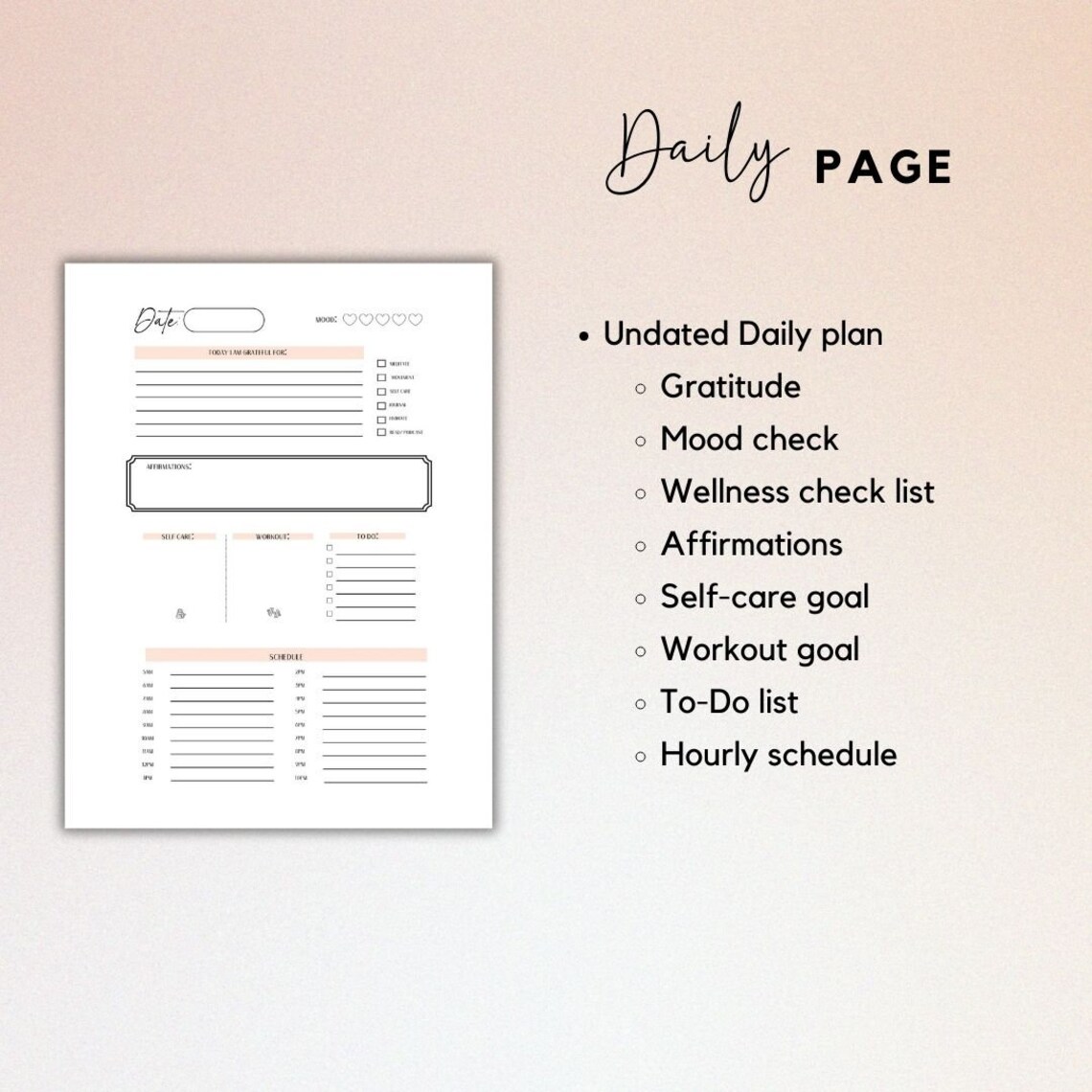 Printable 90 Day Whole Self Planner, Undated Planner, Digital Planner ...