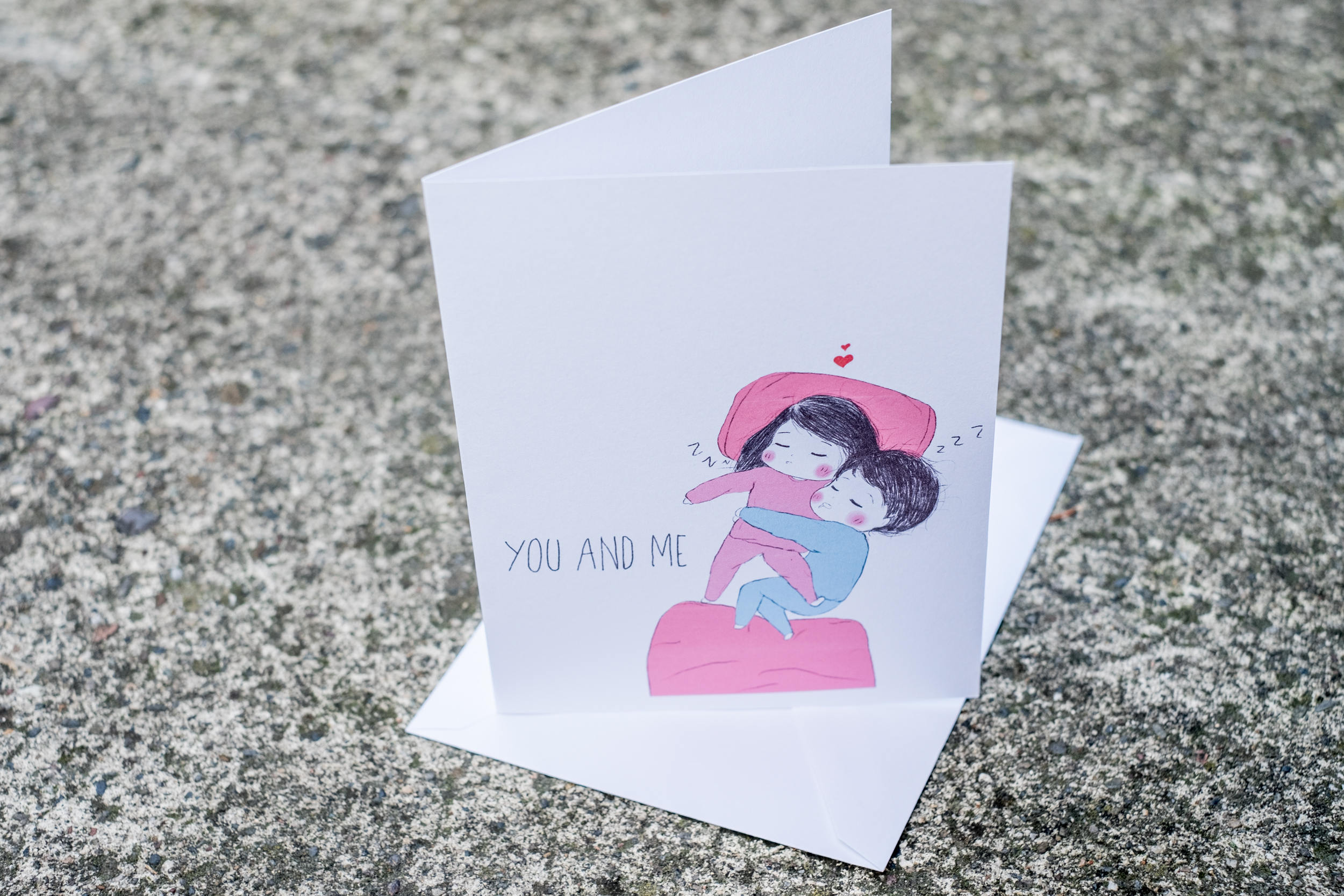 Husband Wife Card, Couples Card, Cute Illustration, Anniversary Card ...